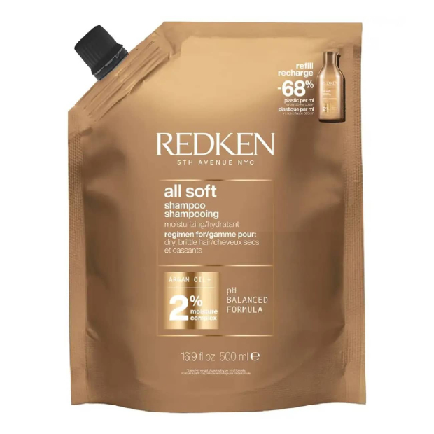 Redken All Soft Shampoo Hidratante Refill 500ml