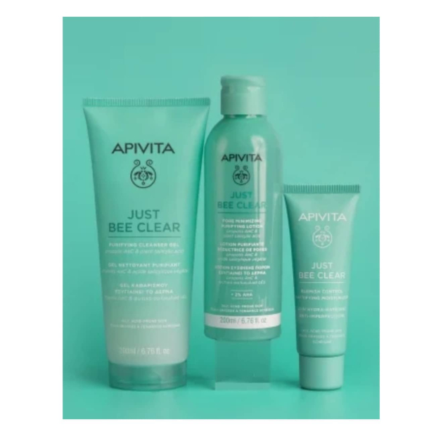 Apivita Just Bee Clear Gel de Limpeza Purificante 200ml