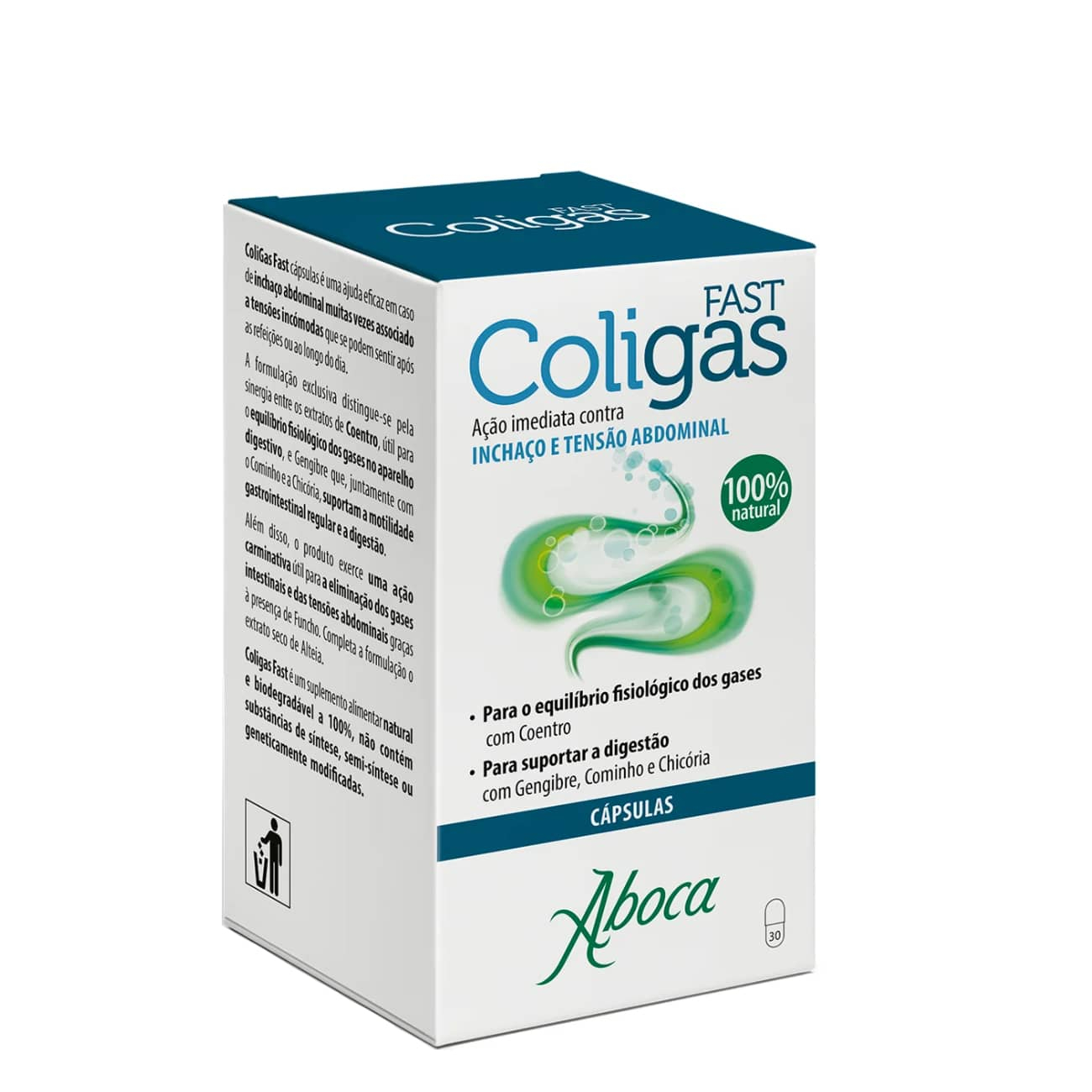 Coligas Fast Inchaço e Tensão Abdominal Cápsulas 30un.