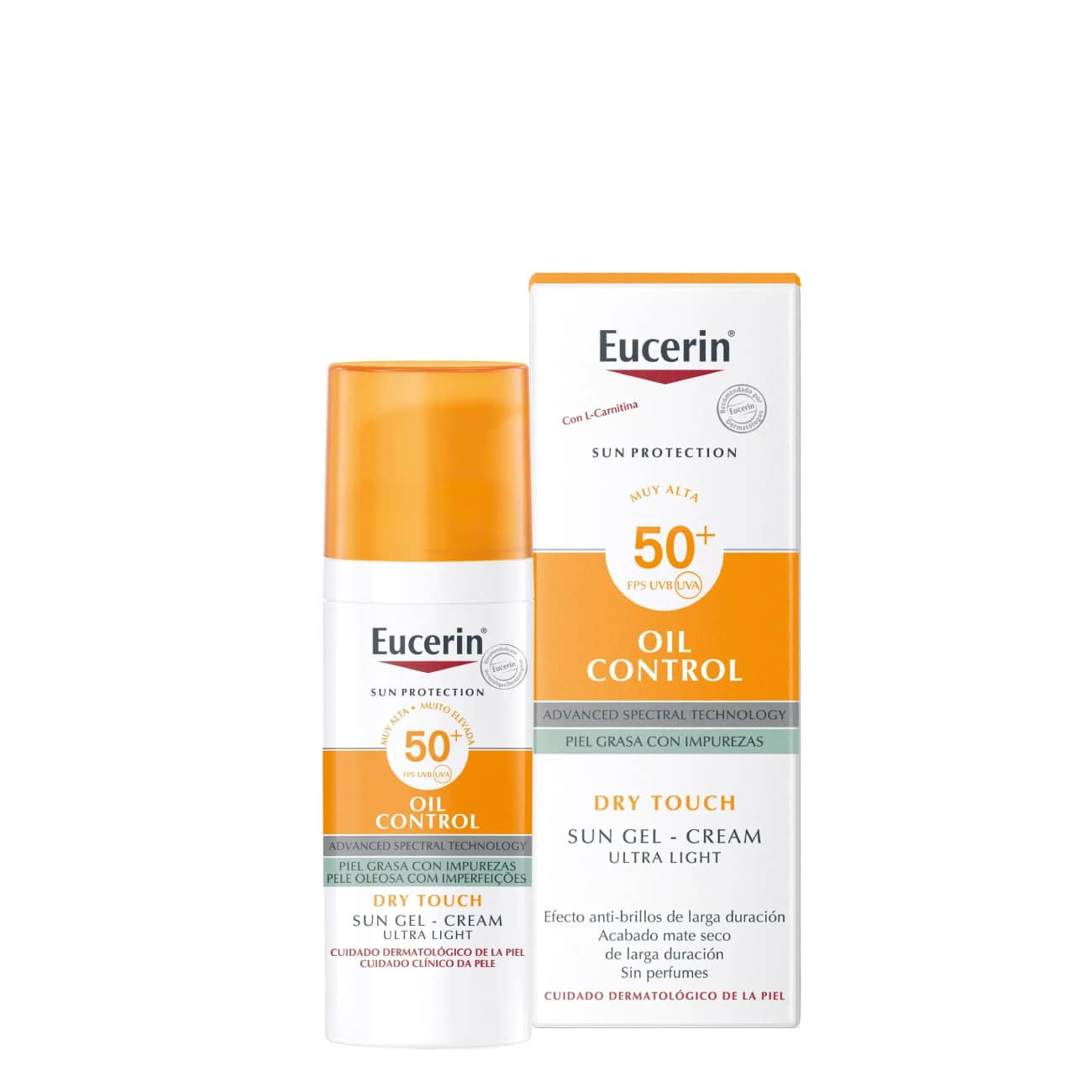 Eucerin Sun Oil-Control SPF50+ Gel-Creme Solar Toque Seco 50ml