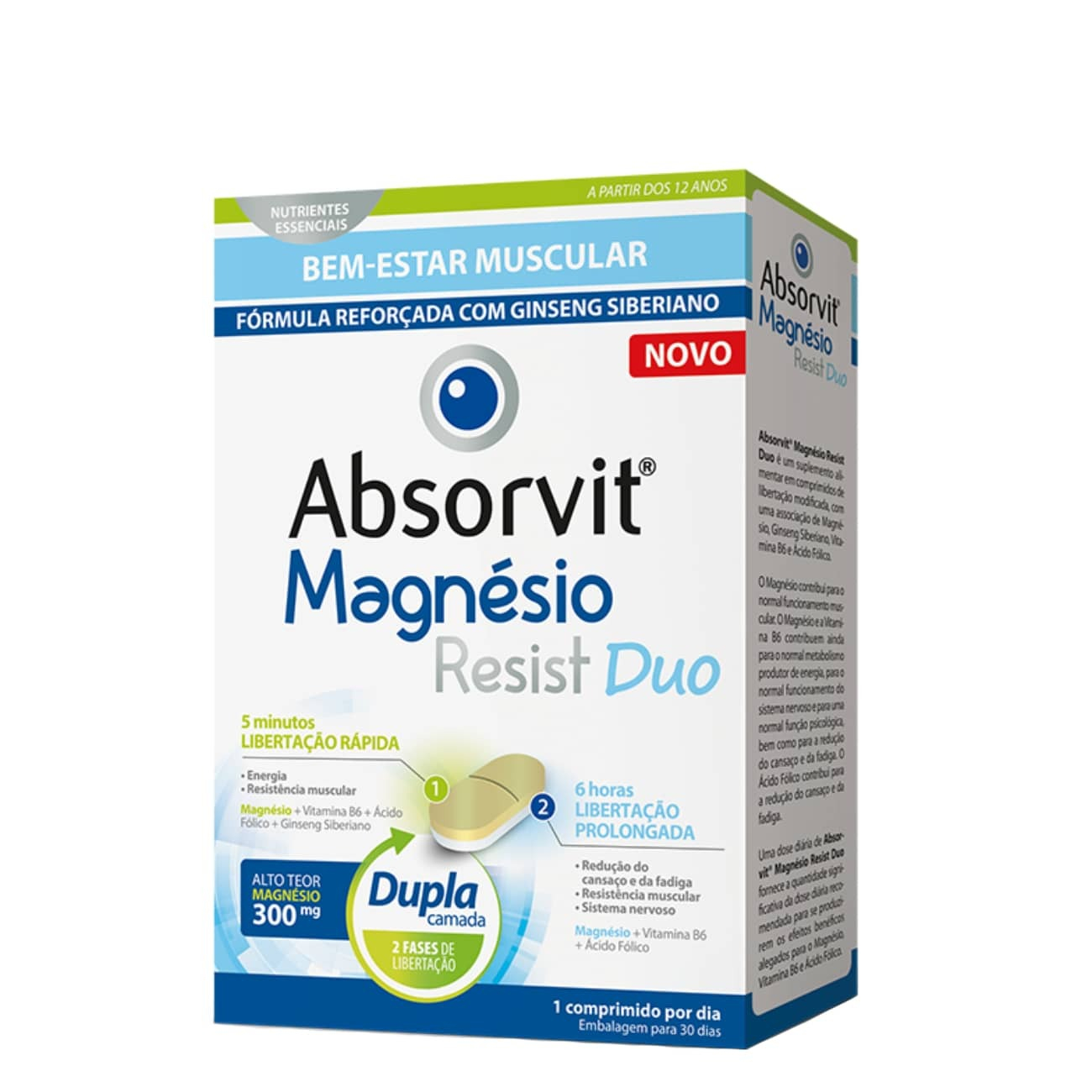 Absorvit Magnésio Resist Duo 30unid.