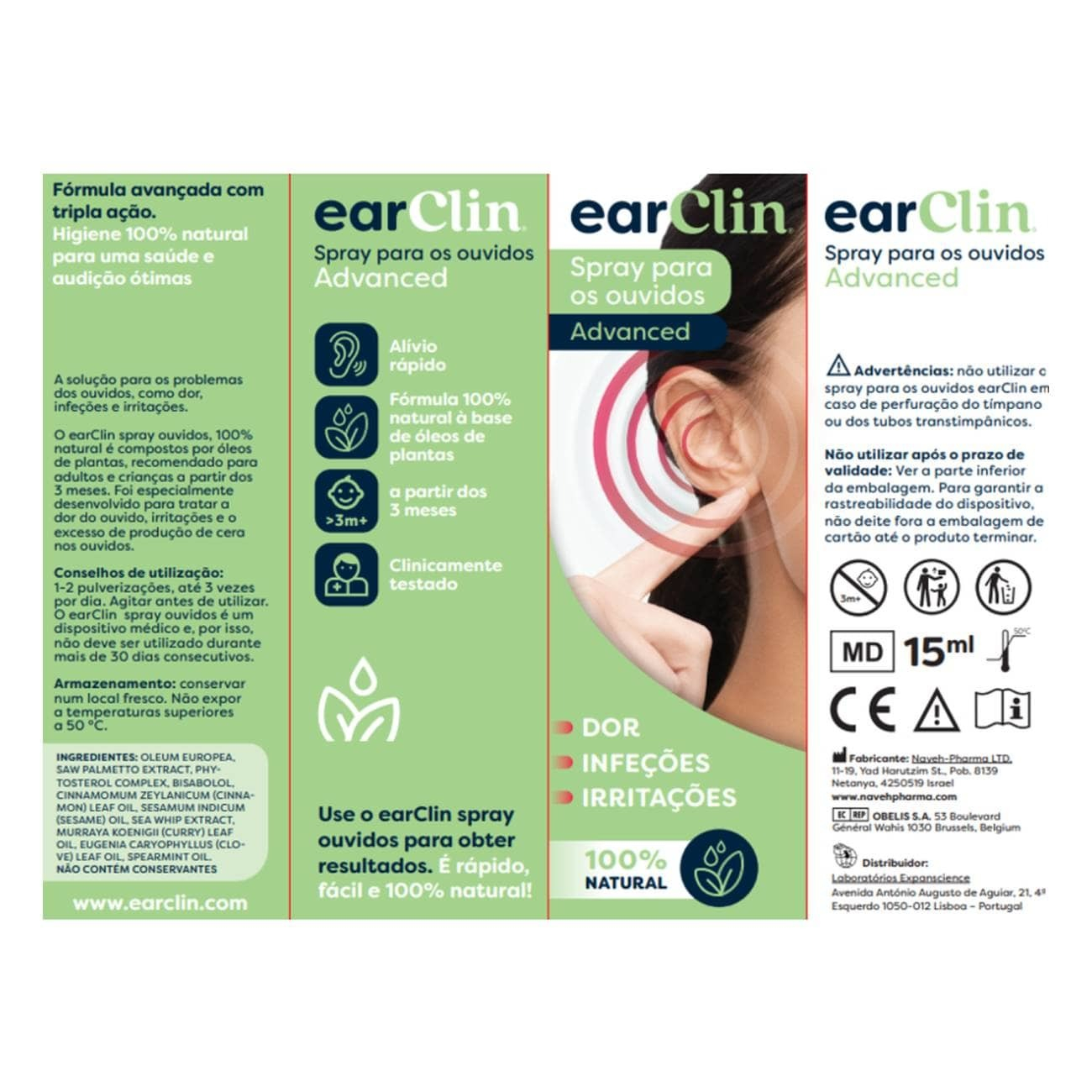 Earclin Spray de Ouvidos Advanced 15ml