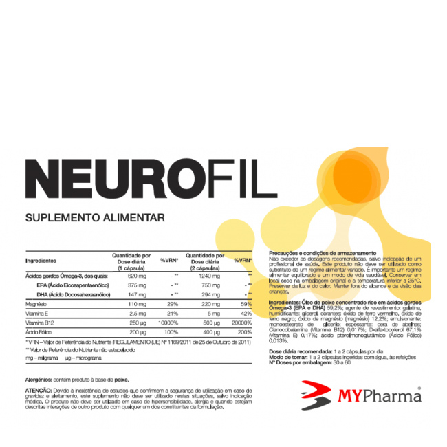 Neurofil Suplemento Alimentar Cápsulas 60un.